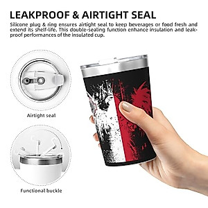 12oz Tumbler Malta Maltese Flag Stainless Steel Cup With Straw And Lid Spill Proof Bulk Double Wall Vacuum Reusable Water Tumblers For Cold Hot Drink