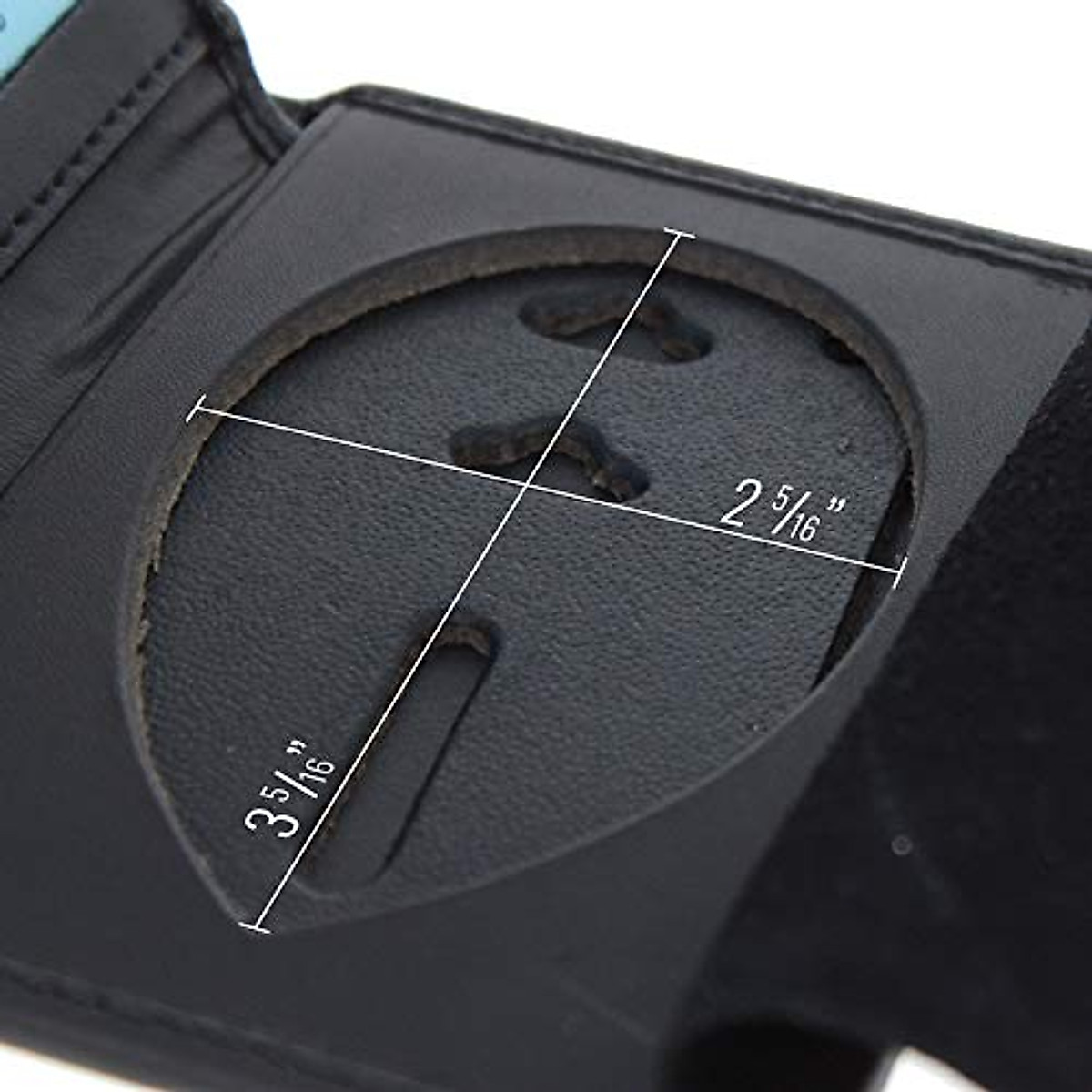 ASR Federal Black Leather Bifold Wallet Police Badge Holder with Removable ID Card Holder, Shield