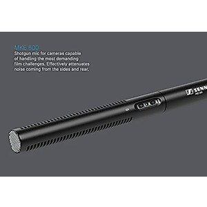 Sennheiser Professional MKE 600 Shotgun Microphone with XLR-3 to 3.5mm Connector for Video Camera/Camcorder
