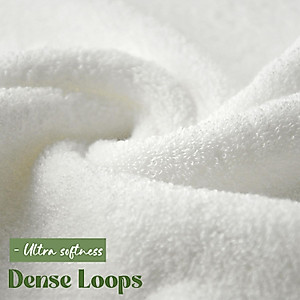 Cleanbear Pure White Hand Towels Set - Ultra-Absorbent Bathroom Towels, 100% Long Staple Cotton, Set of 2, Ideal for Home Décor