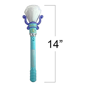 ArtCreativity Light Up Princess Wands for Kids (Set of 2) - Pink and Blue Fairy Wands with Spinning LEDs, Batteries Included - Light Up Wands for Girls and Boys, Perfect Pretend Play Toys