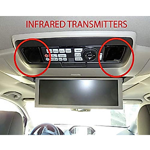 Wisconsin Auto Supply MDZHP-FF-BLK-(1) Black Wireless Headphone (2 Channel Fold Flat DVD Player with Case and 3.5 mm Auxiliary Cord), 1 Pack