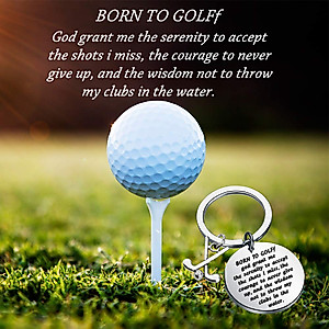 TIIMG Funny Golf Gift Golfer Gift Golfing Keychain Gift for Dad Grandpa Husband Boyfriend Golf Lover Gift Golf Cart Keychain