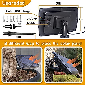 FMIX Outdoor Solar String Lights Outdoor Waterproof, 48FT S14 10hrs Solar Outdoor String Lights Solar Powered String Lights Outdoor,5V Solar Patio String Lights, Solar led String Lights