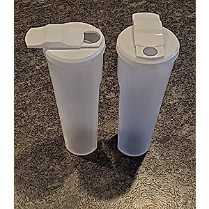 Regent 2 Pack of Tall Clear Spaghetti Pasta Storage Container with Lids that Measure. Multiple Uses for Dry Goods, Art Supplies, Toys. 11.6in Tall x 3.8in Diameter. Dishwasher Safe.