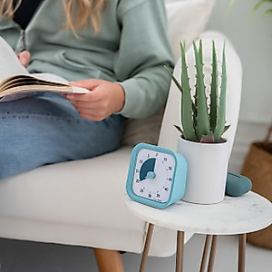 TIME TIMER Home MOD - 60 Minute Kids Visual Timer Home Edition - for Homeschool Supplies Study Tool, Timer for Kids Desk, Office Desk and Meetings with Silent Operation (Lake Day Blue)