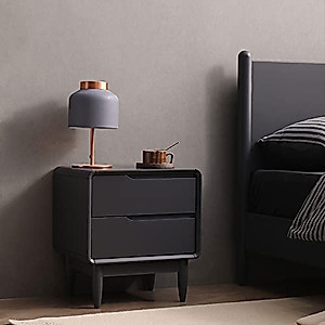 YUZZI Bedroom Table Bedside Cabinet Bedroom Cabinet Modern Storage Cabinet Bedroom Dresser Bedside Table for Bedroom Nightstands (Color : Grey)