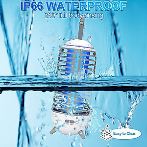 Bug Zapper, Mosquito Zapper Led Light 2 in 1 for Outdoor and Indoor, Wireless Electric Bug Zappers Battery Powered Rechargeable, Insect Fly Traps Fly Zapper for Home Backyard Camping Patio, White