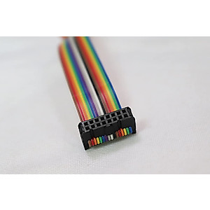 VISUALEDS LED Display 16 pin Flat Cable 16P 10PCS 2.54MM Pitch Pure Copper Flat Ribbon led Module Receiver Cable Signal Cable