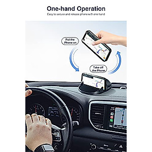 Loncaster [2 Pack] Dashboard Car Phone Holder Mount,Universal Cell Phone Automobile Cradles Stands Ultra Stable Slip Free Hands Free Car Accessories Compatible for iPhone,Most Smartphones and GPS