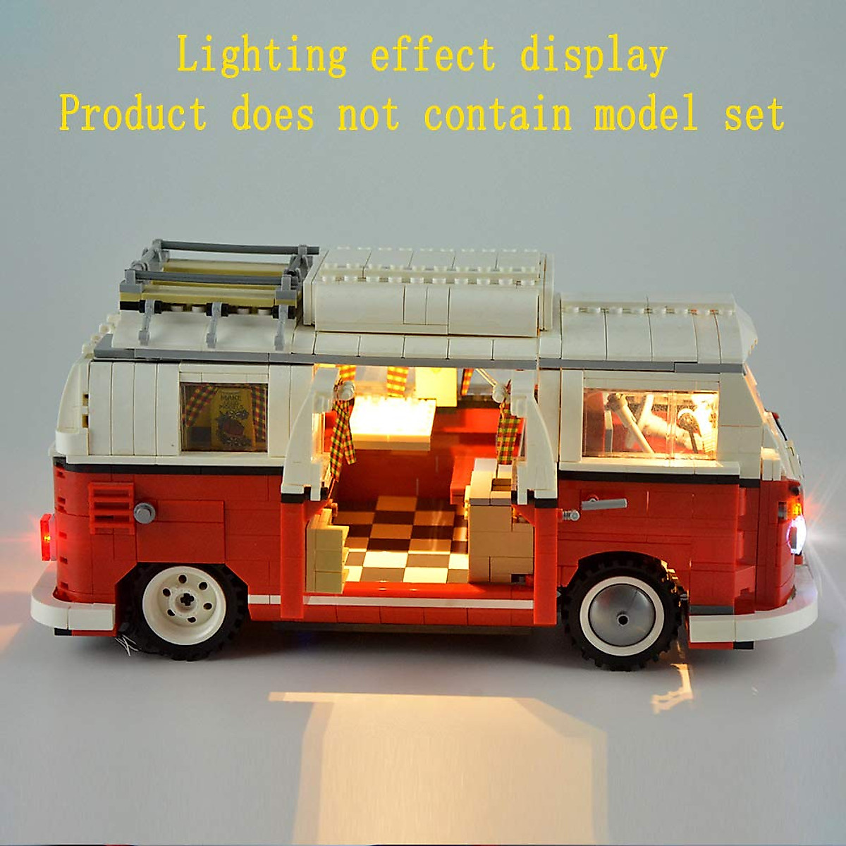 GEAMENT LED Lighting Kit Compatible with Lego VW T1 Camper Van Bus 10220 Creator Expert (Model Set Not Included)