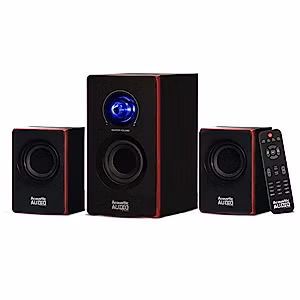Acoustic Audio by Goldwood 2.1 Bluetooth Speaker System 2.1-Channel Home Theater Speaker System, Black (AA2103)