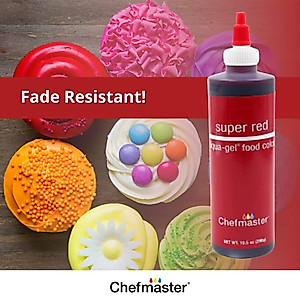 Chefmaster Liqua-Gel Food Color, 10.5-Ounce, Super Red