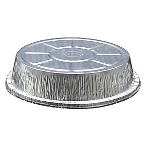 MontoPack 9 Inch Round Tin Foil Pans Disposable Aluminum - Freezer & Oven Safe - For Baking, Cooking, Storage & Reheating (100)