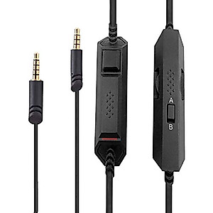 Replacement Astro A40 Cable Inline Mute Volume Control with Mic Compatible for Astro A10/A40/A30/A50 Gaming Headsets to Xbox One Play Station 4 PS4 PC Mobile MixAmp (1M/A&B Modes)