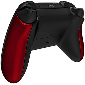 eXtremeRate Controller Grip for Xbox Series X & S, Scarlet Red Soft Touch Comfortable Left Right Side Rails, Replacement Parts Rear Shell for Xbox Core Wireless Controller [Controller Excluded]