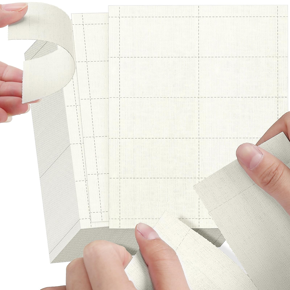 SATINIOR 1000 Pcs White Blank Printable Business Cards Paper 3.5 x 2 Inch Linen Textured Business Cards Bulk Double Sided Perforated Cardstock Compatible with Laser and Inkjet Printer