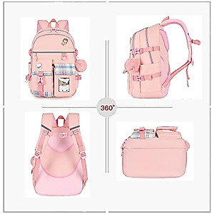 Backpacks, Girls School Large Capacity Waterproof Backpacks, Cute Black Fashion Backpacks(Black)…