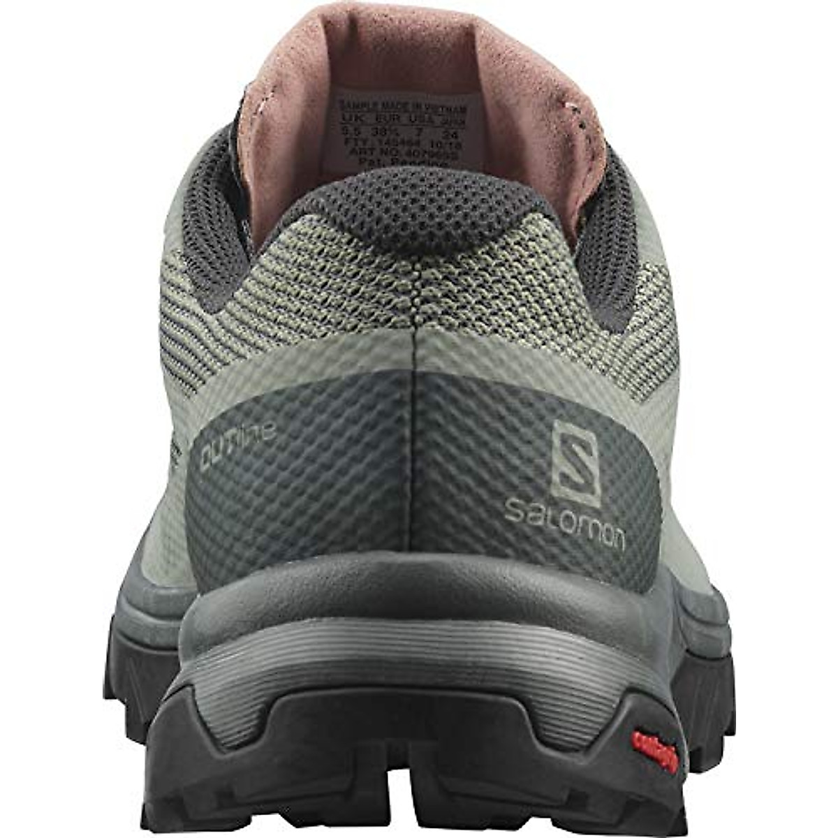 Salomon Outline Gore-TEX Hiking Shoes for Women, Shadow/Urban Chic/Coral Almond, 8