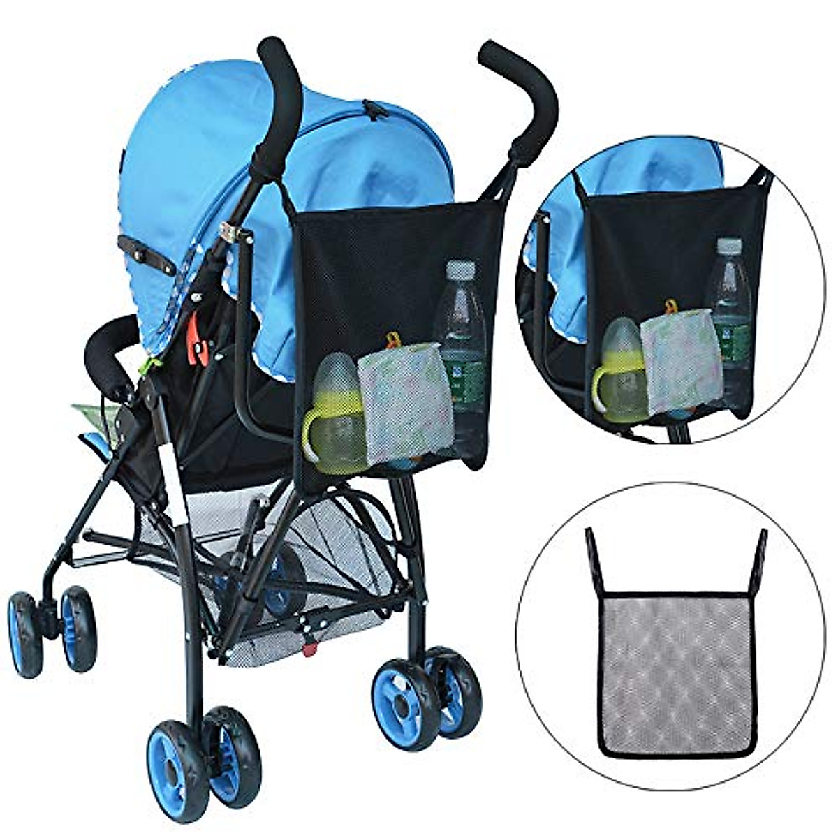Baby Mosquito Net for Stroller - 2 Pack Bug Net Insect Barrier for Strollers, Car Seats, Bassinets, Carriers