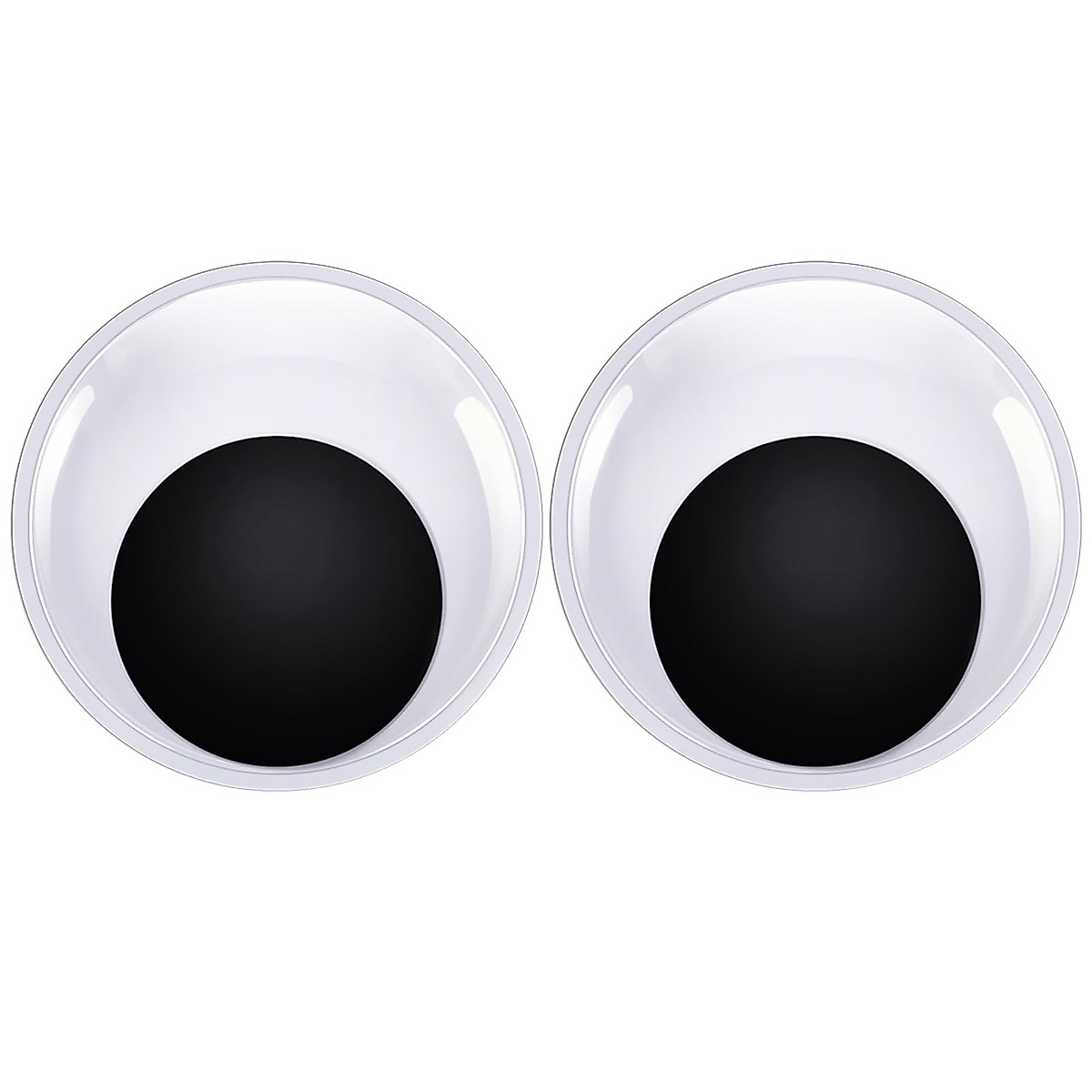 TOAOB 2pcs Giant Googly Wiggle Eyes Self Adhesive 7 Inch Large White Plastic Sticker Eyes for DIY Crafts Scrapbooking Christmas Decoration