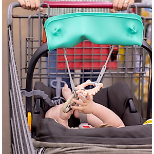 Busy Baby Toy Bungee - Dishwasher Safe Toy Strap - 100% Food-Grade Silicone (Pewter)