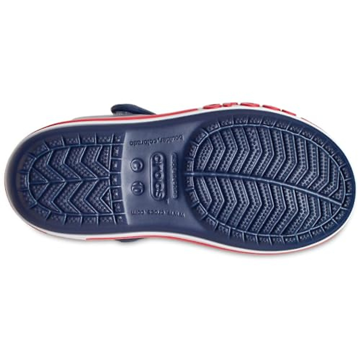 Crocs Unisex-Child Bayaband Sandals, Navy/Pepper, 9 Toddler