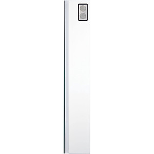 Signature Hardware 456082 Leda 53-1/4" x 32" Lighted Frameless 3 Door Medicine Cabinet with LED Light and Wireless Speaker - Aluminum