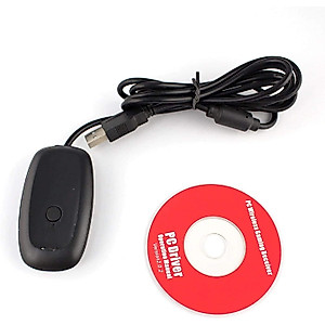 Wireless USB Gaming Receiver Adapter Compatible with Microsoft Xbox 360 Controllers, Desktop PC Laptop Gaming Adapter for Windows PC