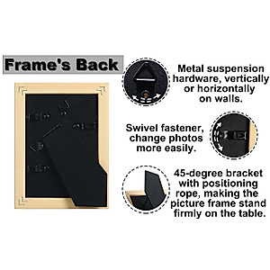 CORE ART 5x7 Picture Frames, Red Photo Frames Set of 2, 5 by 7 Colorful Frame with HD Plexiglas, Wall or Tabletop Display