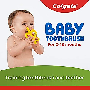 Colgate Baby Toothbrush and Teether, BPA Free â€“1 Count (Pack of 2)