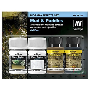 Vallejo Mud and Puddles, Diorama Effects Set for Model & Hobby 73189