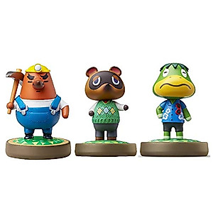 Mr. Resetti - Tom Nook - Kapp'n - Amiibo (Animal Crossing Series) for Nintendo Switch - WiiU, 3DS 3 Pack (Bulk Packaging)