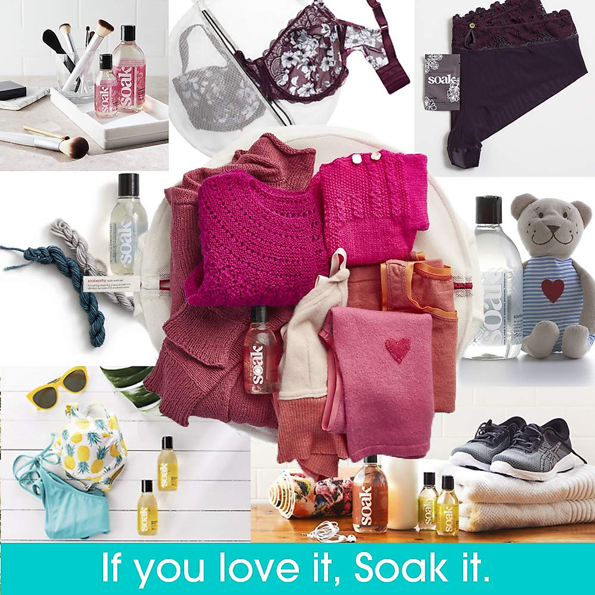 Soak Laundry Soap – No Rinse, Plant Derived Hand Wash Detergent - 375 ml / 12 fl. oz, 75+ Washes (Lacey)