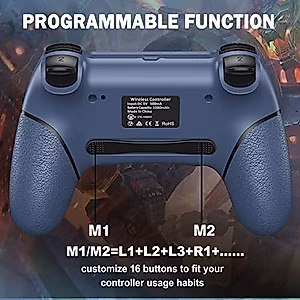 PS-4 Controller Dual-shock 4 Wireless Compatible for PS-4/Pro/Slim/Wireless Play-Station 4 Controller with paddles PS-4 Remote Controller for PC 6-Axis Motion Sensor Turbo，1000mAh