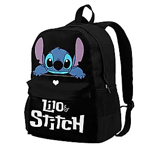 Cartoon Anime Backpack 17 Inch Daypack Leisure Bag Travel Bookbag Casual School Bag For Women Men Boys Girls