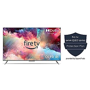 Amazon Fire TV 65" Omni QLED Series 4K UHD smart TV + 4-Year Protection Plan