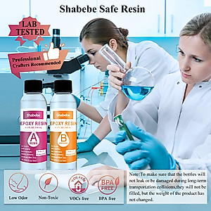 Epoxy Resin, 8.8OZ Resin Kit, Epoxy Resin Crystal Clear, Not Yellowing and No Bubble Self Leveling Easy Mix 1:1 Casting & Coating for DIY Jewelry Making of The Art Resin & Epoxy Resin (8.8oz)