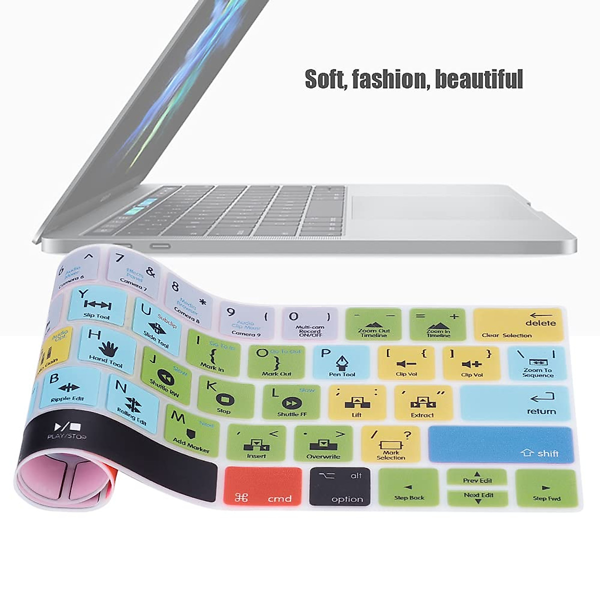 Keyboard Cover 13/15inch Waterproof Dustproof Protective Keyboard Silicone Skin Touch Bar Protector Film For Macbook