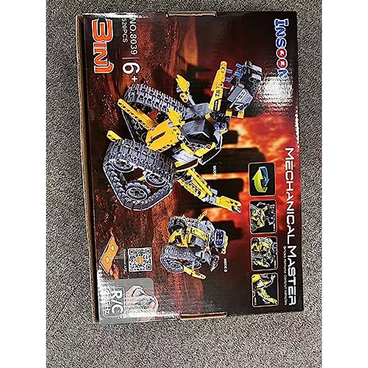INSOON Robot Toys for Kids Building Set, 520 PCS App & Remote Control Robotics Kit 5-in-1 RC Wall Robot/Engineer Robot/Dinosaur Building STEM Toys Gift for Kids 6 7 8 9 10 11 12+ Years Old Boys Girls