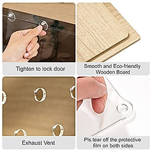 MEWOOFUN Large Hamster Cage Wooden Hamster Cage for Syrian Hamster (39.4" L X 19.7" WX 19.7”H) Acrylic Hamster Cage Without Accessories (Front-Opening)