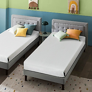 ZINUS Youth Memory Foam Mattress, Twin, White