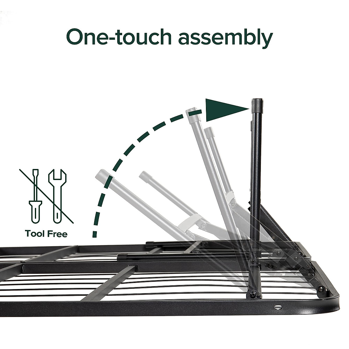 ZINUS 10 Inch Foam and Spring Mattress and SmartBase Metal Mattress Foundation Set / Bed and Mattress Set / No Box Spring Needed / Mattress in a Box, Full