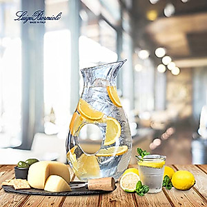 Luigi Bormioli Crescendo 48 Ounce Carafe, Crystal SON-hyx Glass, Made In Italy.