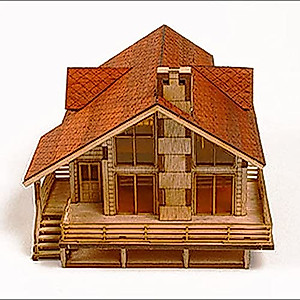 Desktop Wooden Model Kit Garden House A with a Large Deck by YOUNGMODELER by Young Modeler