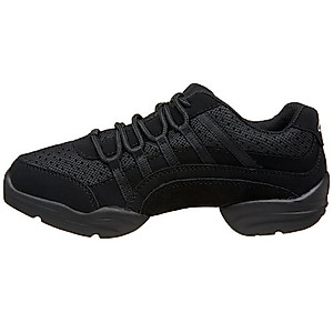 Capezio Unisex Rock It Dansneaker Dance Shoe, Dance Shoes With Cool Ventilated Arch & Modern Design For Many Styles Of Dance,Shoes Women & Men Can Wear For Studio Practice & On Stage-Black,Size 10.5