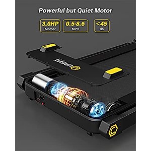 UREVO Treadmill with Desk, 3 in 1 Foldable Treadmill with Removable Desk, Install Free Under Desk Treadmill, 3HP Powerful Walking Treadmill for Office with Remote, Folding Treadmill in 2s Folding