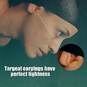 targeal Earplugs,Noise Cancelling Earplugs with Portable PVC Case, Highest NRR 33dB Soft Form Earplugs, Reusable Sound Blocking Earplugs for Snoring, Travel, Work, Studying-4