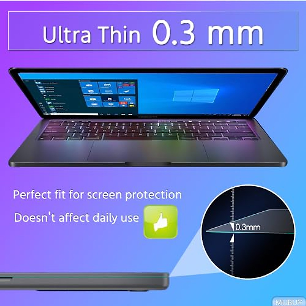 12.5 Screen Protector Tempered Glass for HP/Dell/Sony/Samsung/Lenovo/Acer/MSI/LG/Razer Blade 12.5 Inch Aspect Ratio 16:9 Laptop, 9H Hardness, Anti-fall, Fingerprint Resistant(10.9" x 6.1"/W x H)