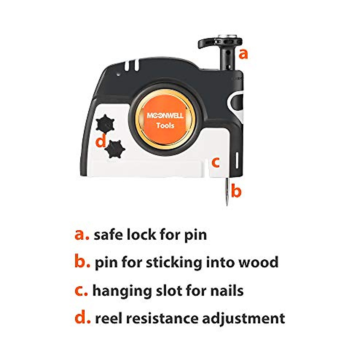 MOONWELL Pro Plumb Bob with String (8m/26ft 450g/15oz)